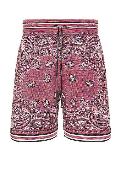 Amiri Red Bandana Swim Shorts Amiri Bandana Paisley Swim Trunk In