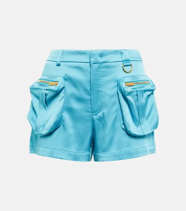 Blumarine Low-rise Satin Shorts