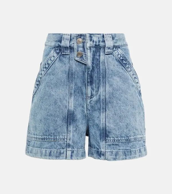MARANT ETOILE Sintio High-rise Denim Shorts - Blue