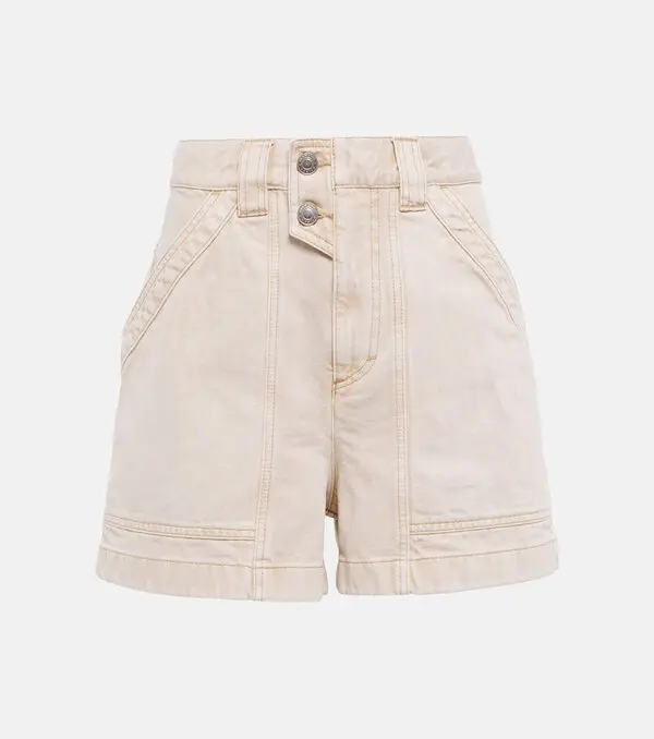 MARANT ETOILE Sintio Denim Shorts - Neutrals