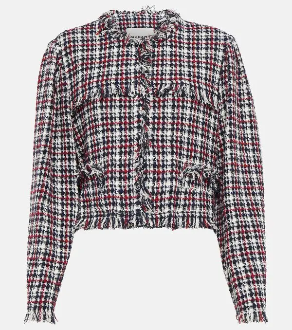 MARANT ETOILE Cotton-blend Tweed Jacket - Red