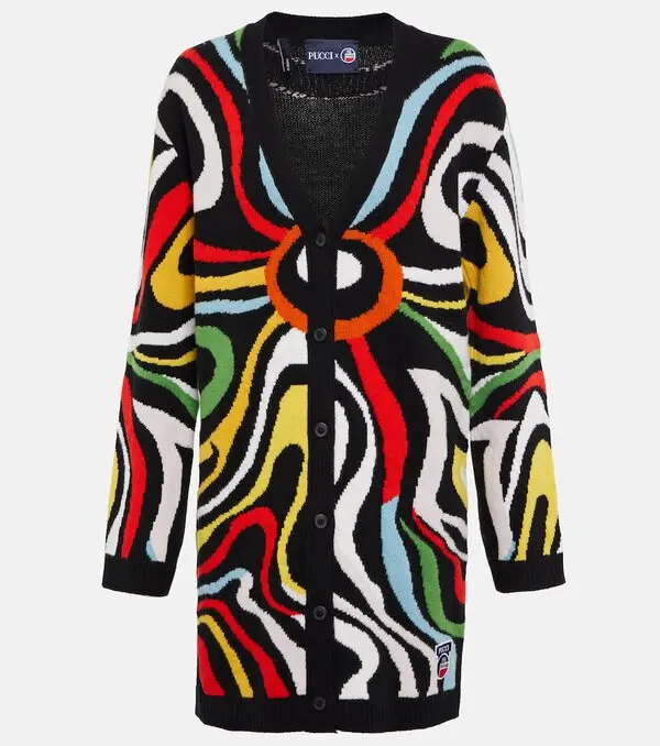 Emilio Pucci X Fusalp Intarsia Wool Cardigan - Multicoloured