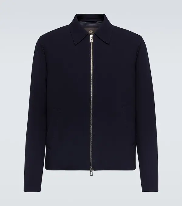 Loro Piana Maurin Wool Blouson Jacket - Blue