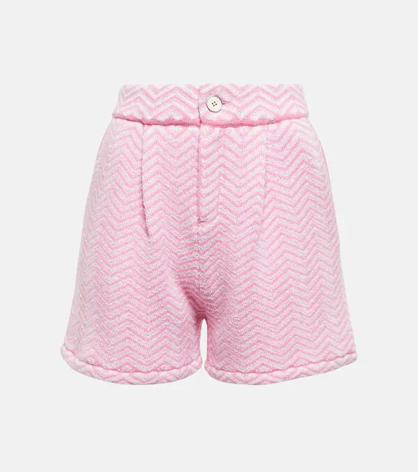 BARRIE Cashmere And Cotton-blend Bouclé Shorts - Multicoloured