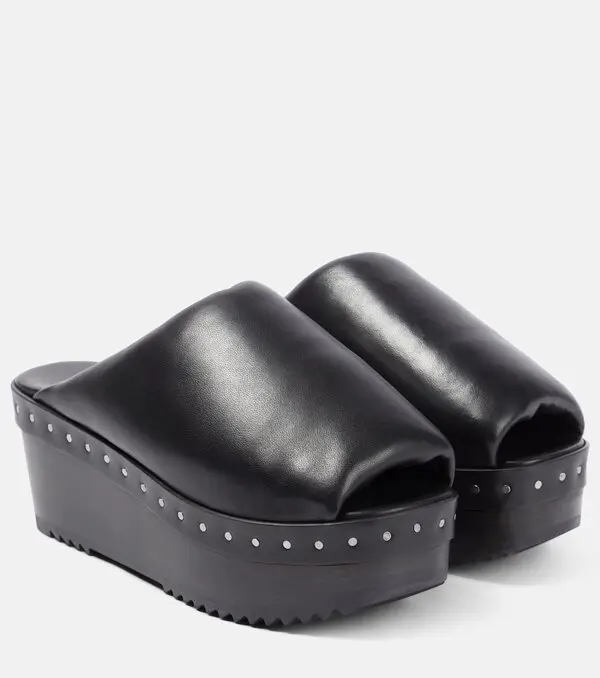 Rick Owens Padded Leather Platform Sandals