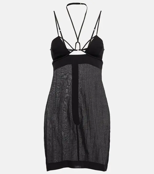 NENSI DOJAKA Cutout Halterneck Minidress