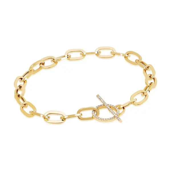 Ef Collection Jumbo Diamond Toggle Link Bracelet