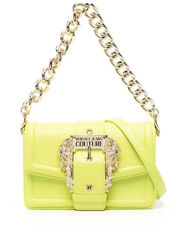 Versace Baroque Buckle Shoulder Bag - Green