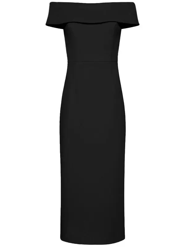 Rebecca Vallance Amore Off-shoulder Midi Dress - Black