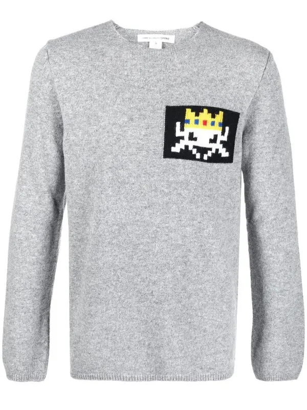 Comme Des Garçons Graphic-print Sweatshirt - Grey