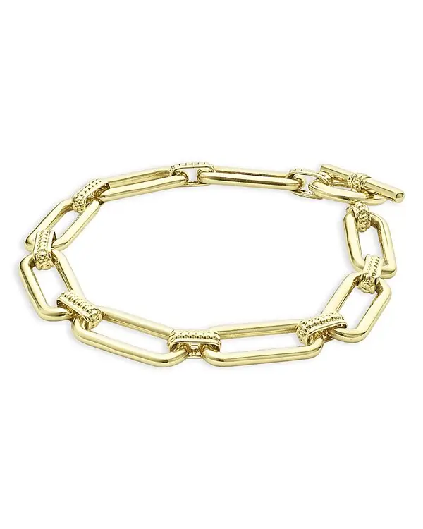 Lagos 18k Yellow Signature Caviar Chain Bracelet