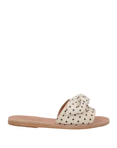 ANCIENT GREEK SANDALS Textile Fiber Slides - White