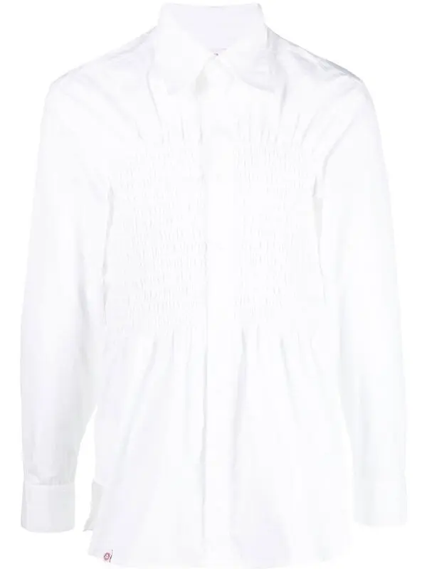 CHARLES JEFFREY LOVERBOY Smocked Long-sleeve Shirt