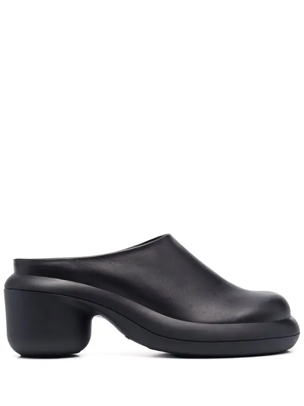 Buy JIL SANDER Chunky-heel Mules - Black At 29% Off | Editorialist