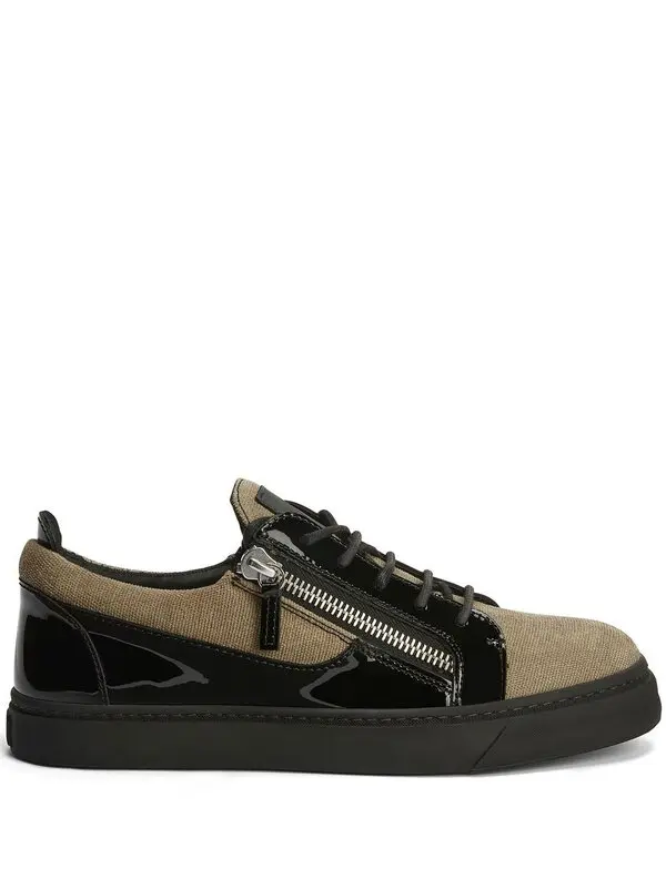 GIUSEPPE ZANOTTI Panelled Piqué Sneakers - Neutrals