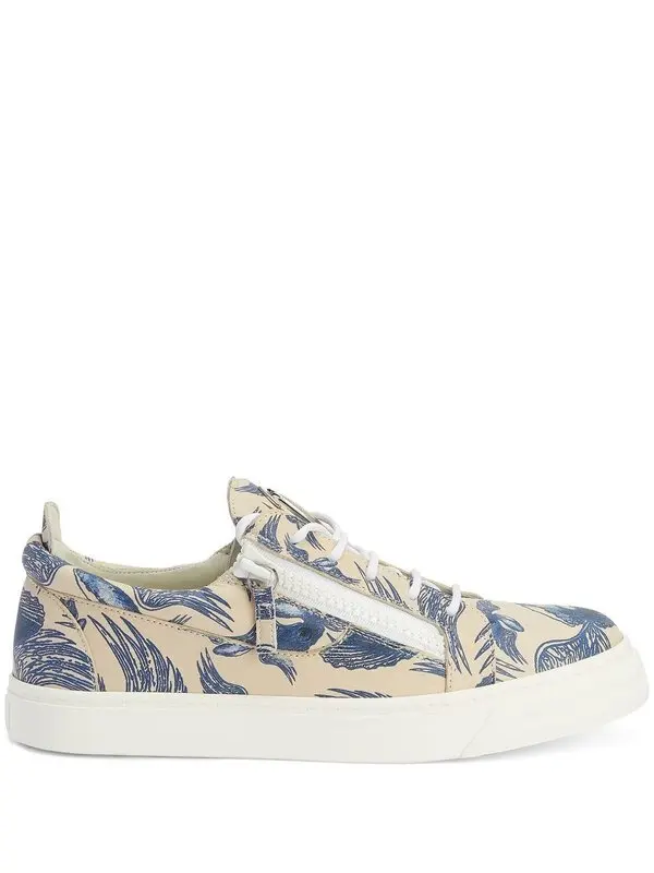 GIUSEPPE ZANOTTI Abstract Print Low-top Sneakers