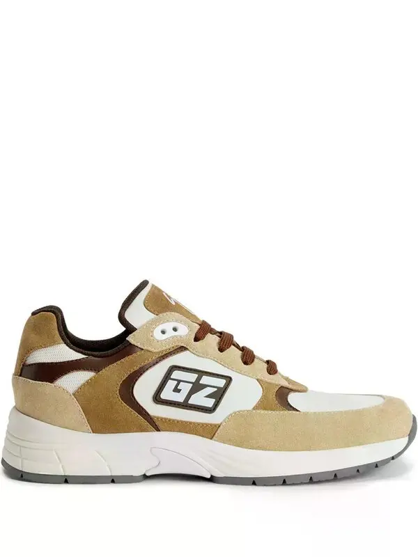 GIUSEPPE ZANOTTI Panelled Lace-up Sneakers - Neutrals