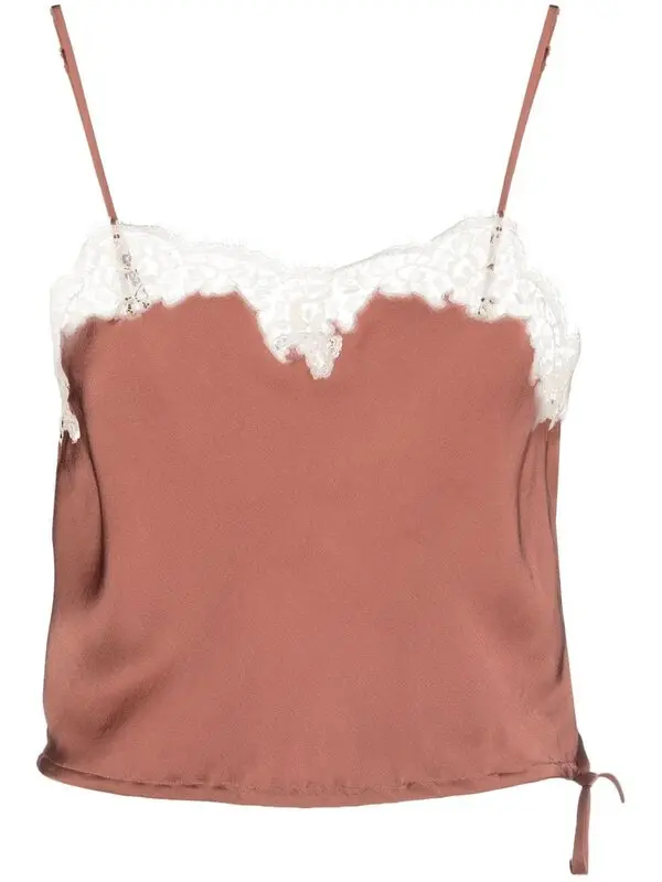 Saint Laurent Lace-trim Camisole Top
