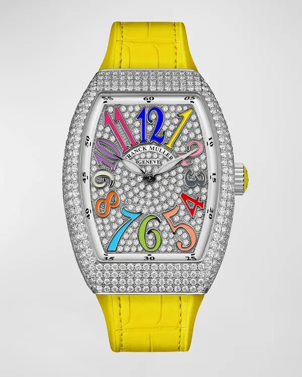 Franck Muller 32mm Vanguard Color Dreams Diamond Watch