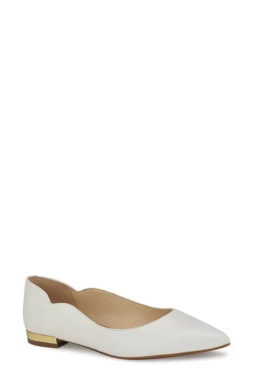 Nine West Pointed-toe Flat - White