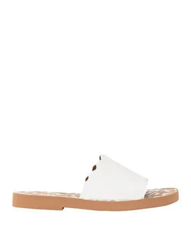 See By Chloé Essie Leather Slide Sandals - White