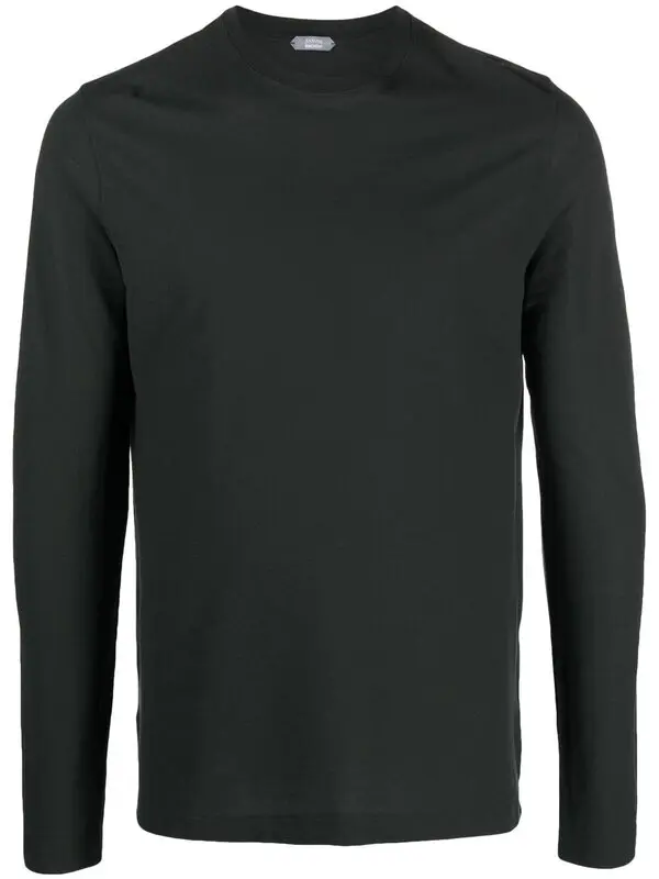 ZANONE Long-sleeved Cotton T-shirt - Green
