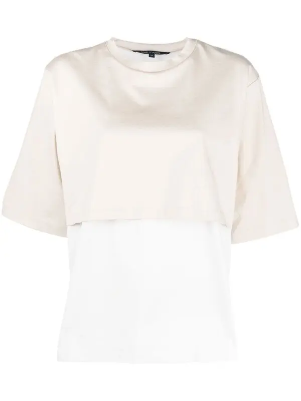 Sofie D'hoore Crew Neck Short-sleeved Layered T-shirt