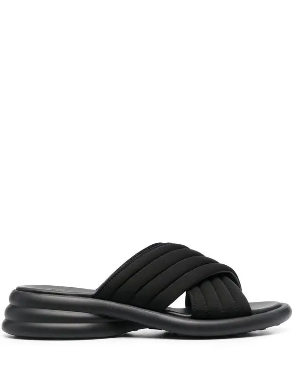 Camper Spiro Cross-strap Sandals - Black