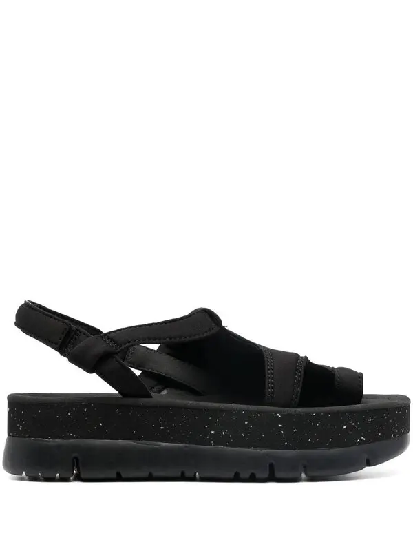 Camper Oruga Up Open Toe Sandals - Black