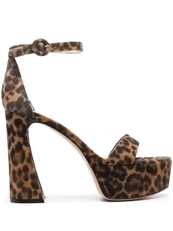 GIANVITO ROSSI Holly Leopard-print Sandals