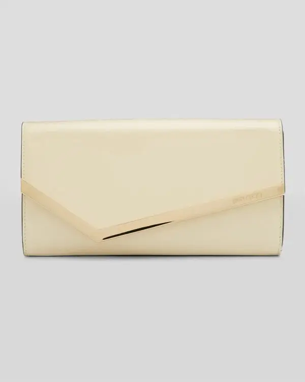 JIMMY CHOO Emmie Flap Clutch - Latte/light Gold