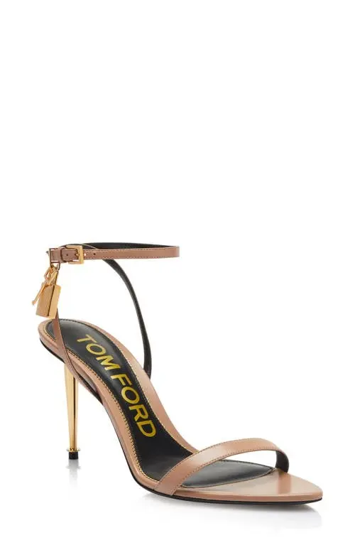 TOM FORD Padlock Pointy Toe Sandals - Flesh