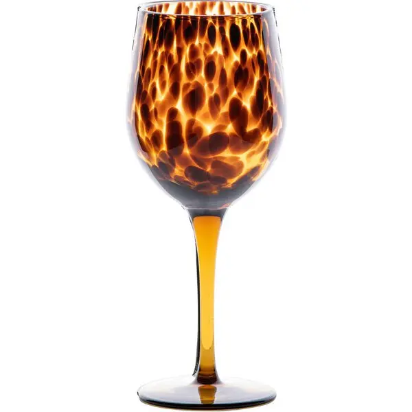JULISKA Puro Tortoiseshell Pattern Wine Glass - Brown