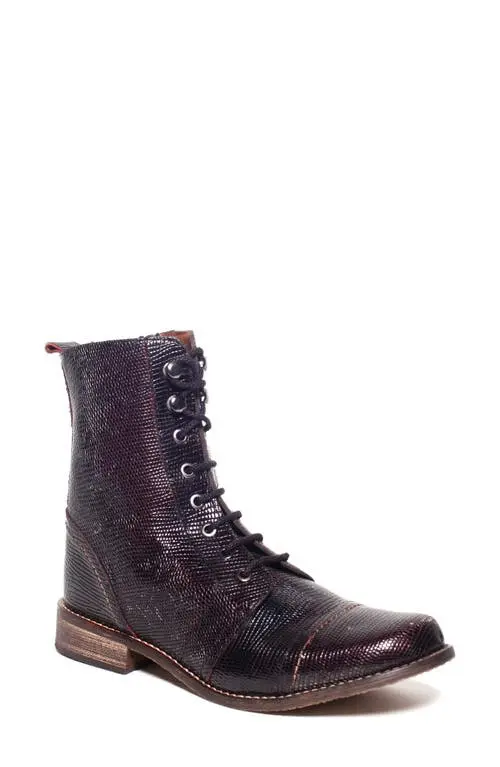 UNITY IN DIVERSITY Liberty Organic Leather Combat Boots - Pull Red