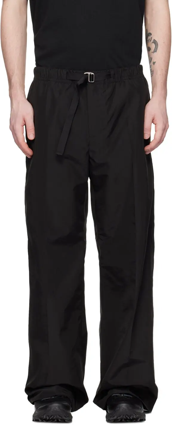 Our Legacy Black Wander Trousers In Black Grace Nylon - 36% Off 
