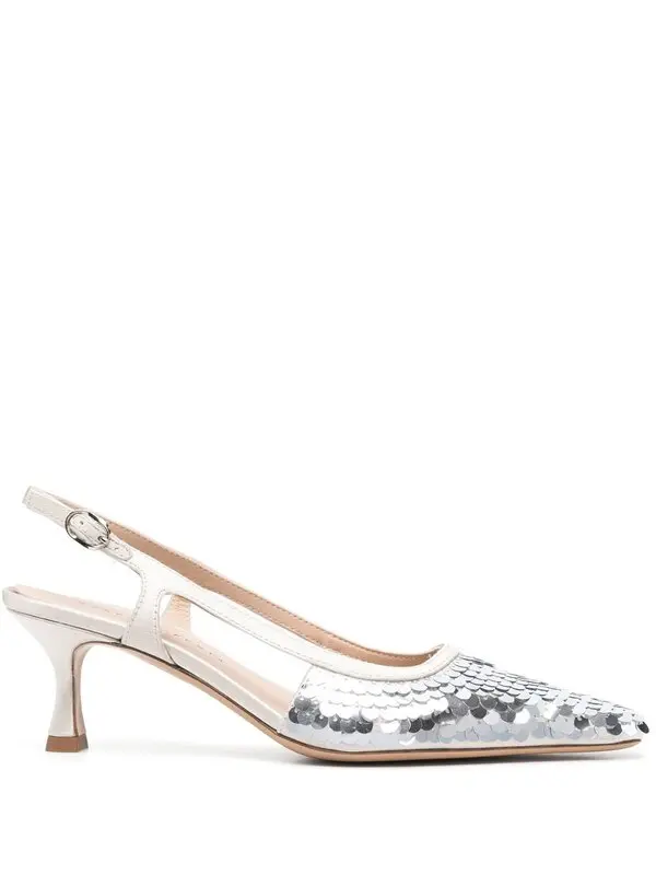 Roberto Festa 65mm Sequin-embellished Pumps - Silver