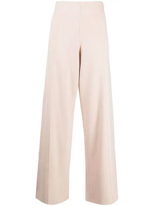 Pringle Of Scotland High-waisted Knit Trousers - White