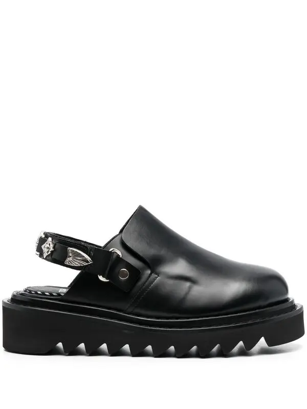 Toga Buckled Ankle-strap Clogs - Black