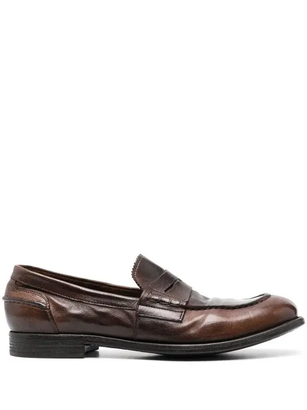 Officine Creative Chronicle Leather Penny Loafers - Brown