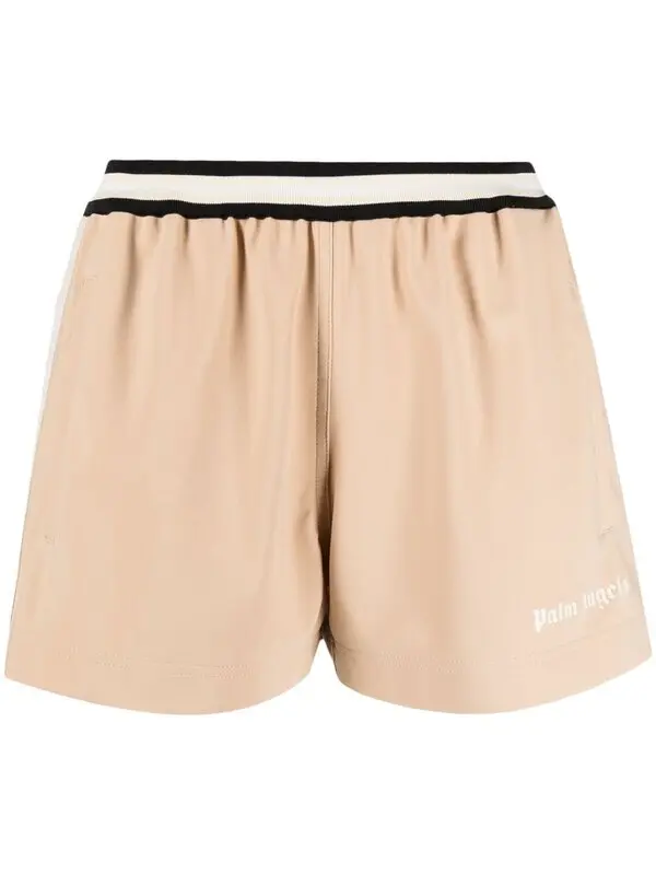 Palm Angels Side Stripe Track Shorts - Neutrals