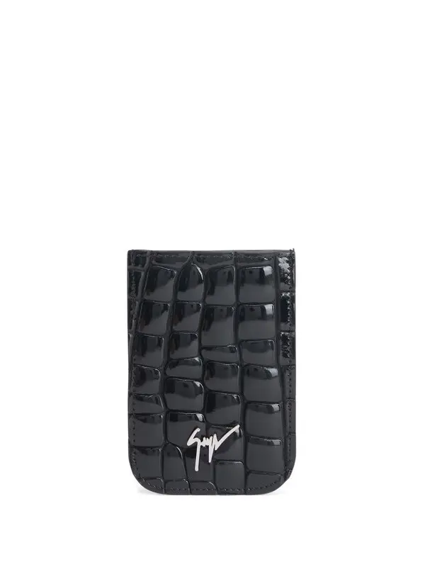 GIUSEPPE ZANOTTI Albert Crocodile-effect Cardholder