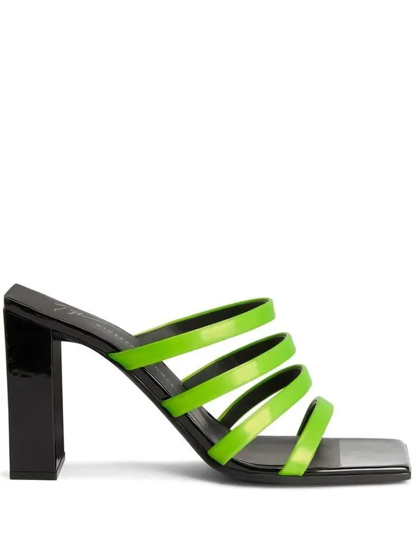 GIUSEPPE ZANOTTI 85mm Block-heel Strappy Sandals - Green