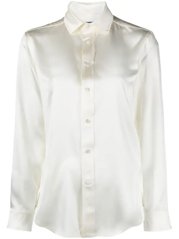 Ralph Lauren Longsleeve Silk Shirt - White