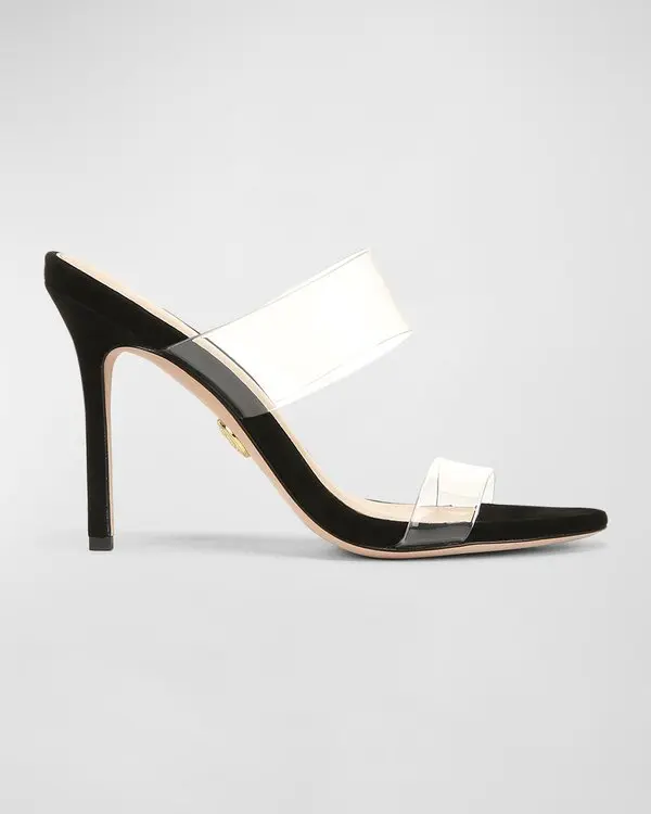 Veronica Beard Asha Slide Sandals - Ecru Clear Synthetic