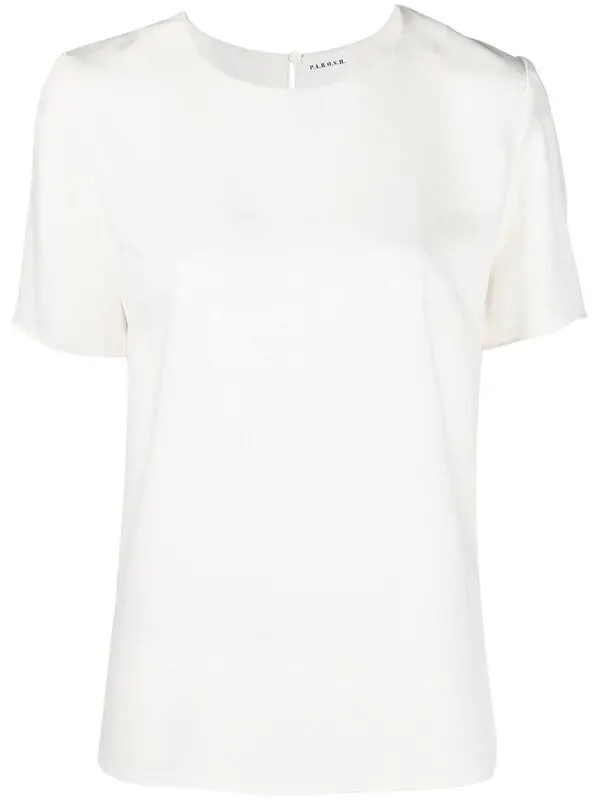 P.a.r.o.s.h Keyhole-detail Blouse - White