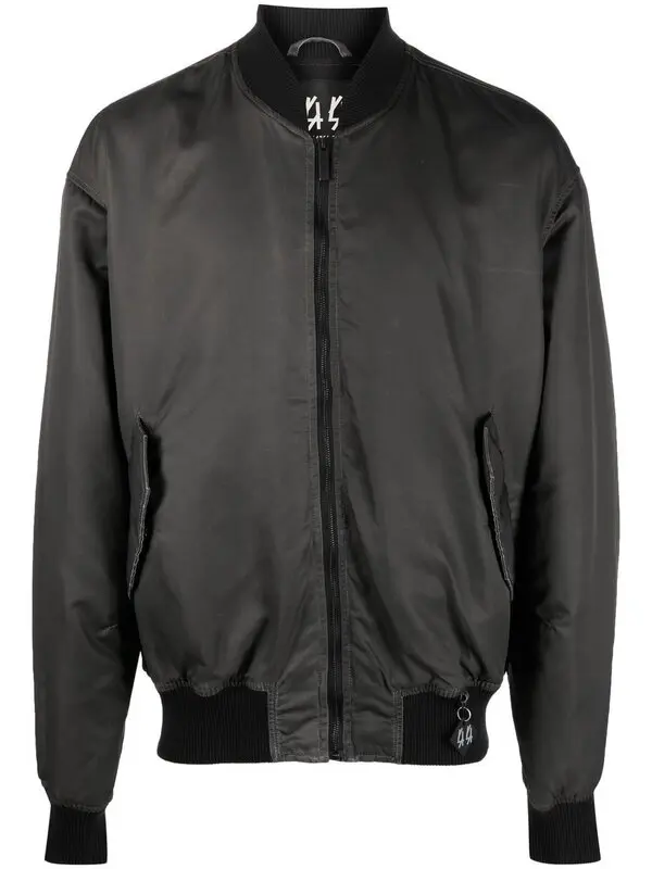 44 LABEL GROUP Flame Logo-print Bomber Jacket