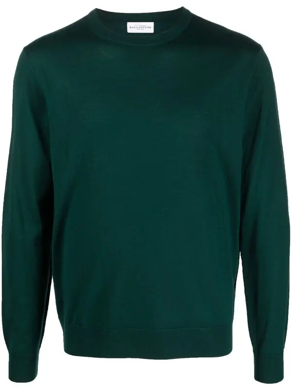 BALLANTYNE Long-sleeved Fine Knit Jumper - Green