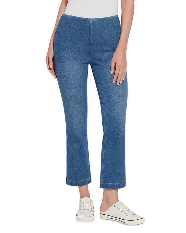 Lyssé High Rise Ankle Baby Bootcut Jeans - Mid Wash