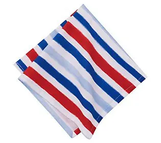 VALERIE PARR HILL Watercolor Patriotic Stripe Napkin, Set Of 6 Valerie