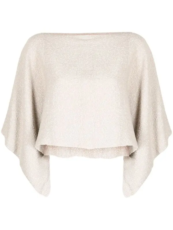 Voz Cape-style Knit Jumper - Neutrals